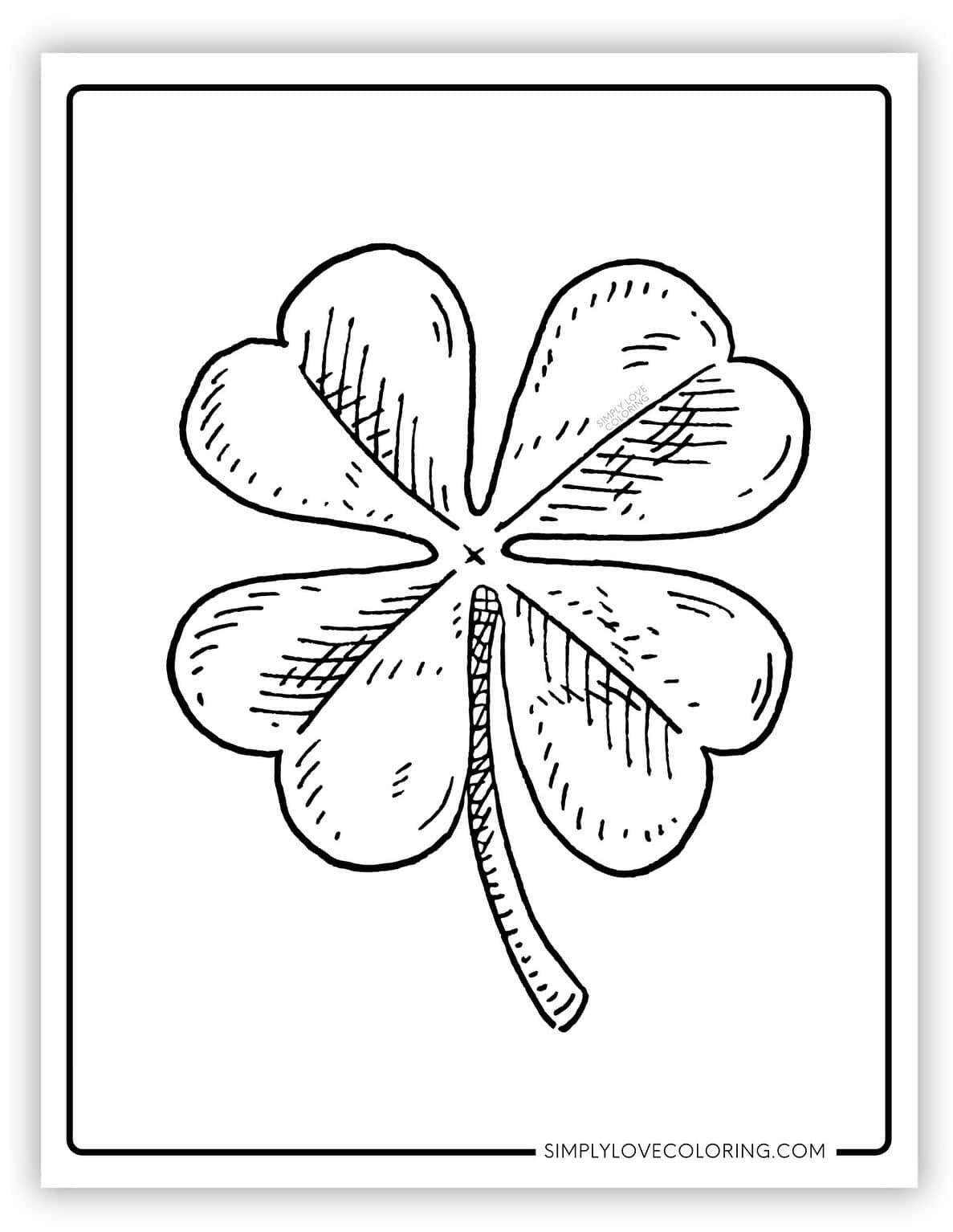 Shamrock Coloring Pages (Free PDF Printables) - Simply Love Coloring