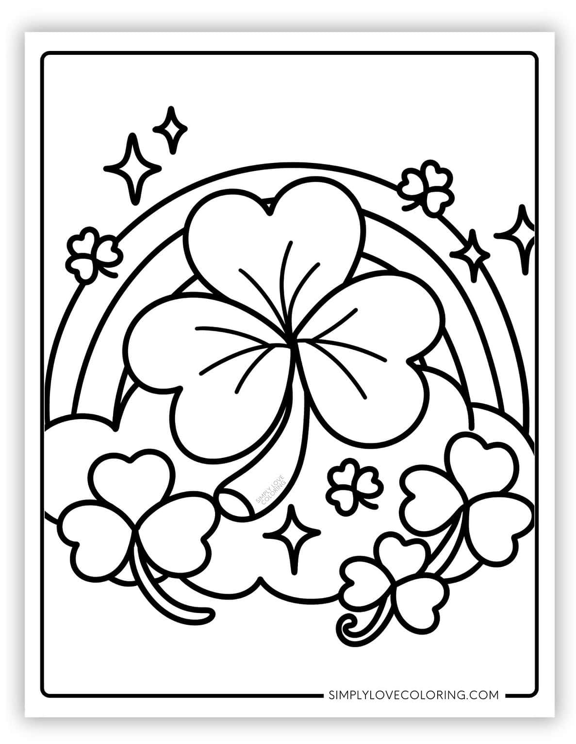 Shamrock Coloring Pages (Free PDF Printables) - Simply Love Coloring