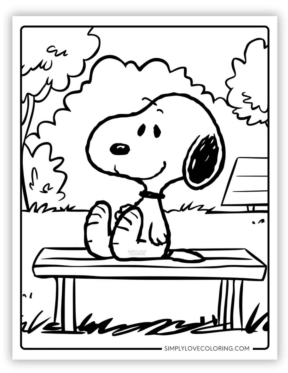 36 Snoopy Coloring Pages (Free PDF Printables) - Simply Love Coloring