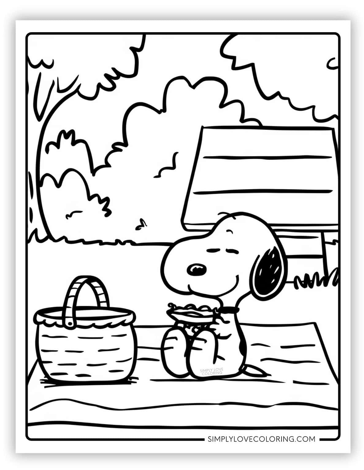 36 Snoopy Coloring Pages (Free PDF Printables) - Simply Love Coloring