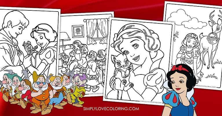 Snow White Coloring Pages (Free PDF Printables) - Simply Love Coloring