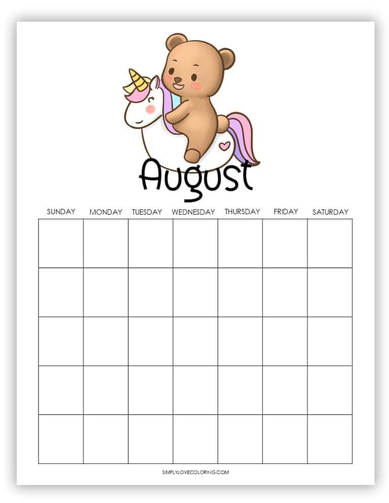 August Planner Printables (Free PDF Download) - Simply Love Coloring