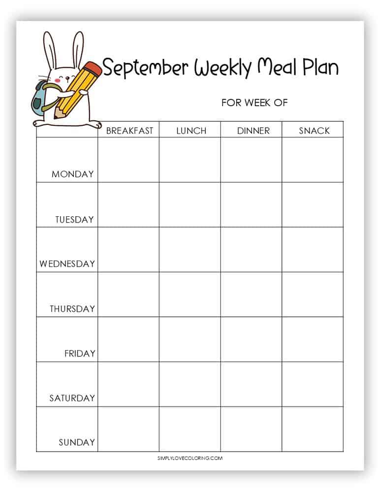 September Planner Printables (Free PDF Downloads) - Simply Love Coloring