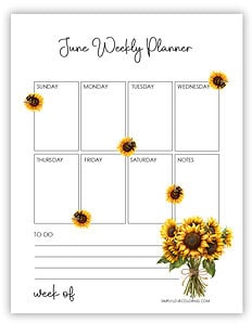 June Planner Printables (Free PDF Downloads) - Simply Love Coloring