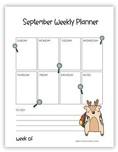 September Planner Printables (Free PDF Downloads) - Simply Love Coloring