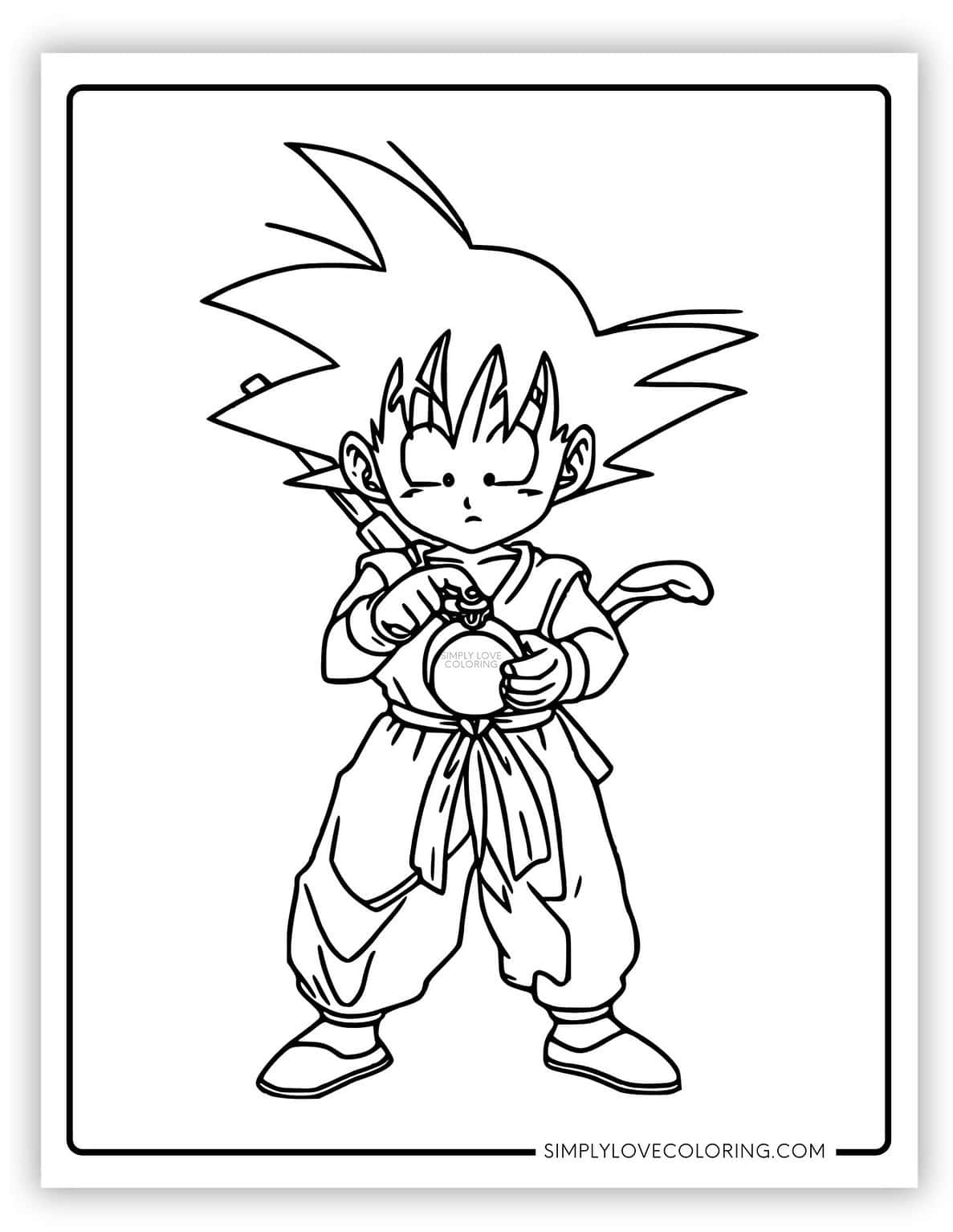 Goku Coloring Pages (Free PDF Printable) - Simply Love Coloring