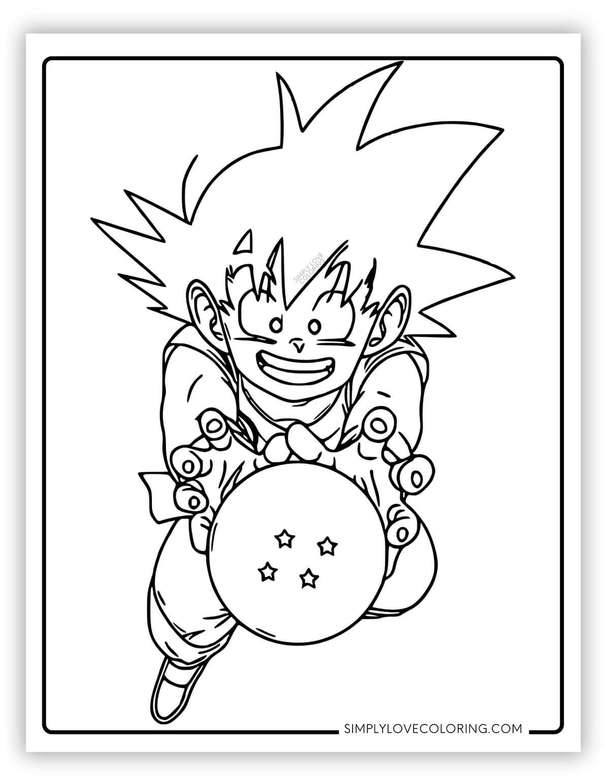 Goku Coloring Pages (Free PDF Printable) - Simply Love Coloring