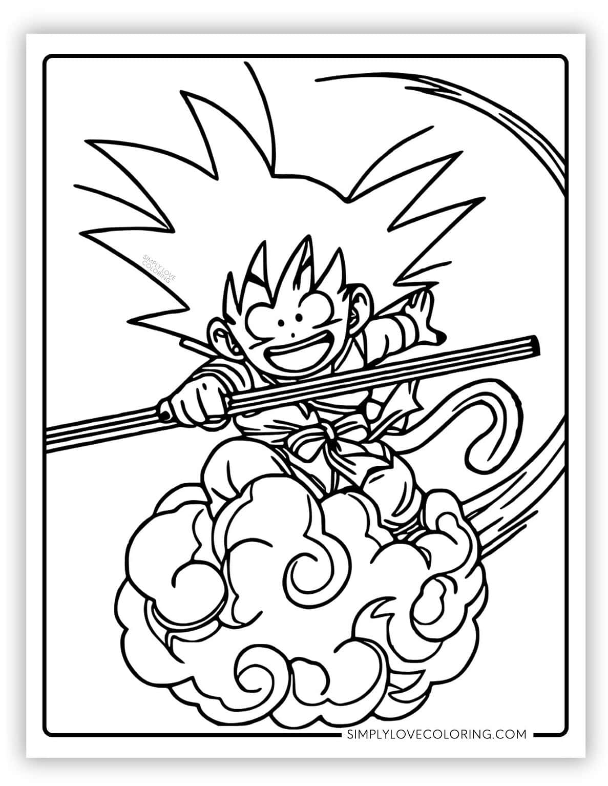 Goku Coloring Pages (Free PDF Printable) - Simply Love Coloring