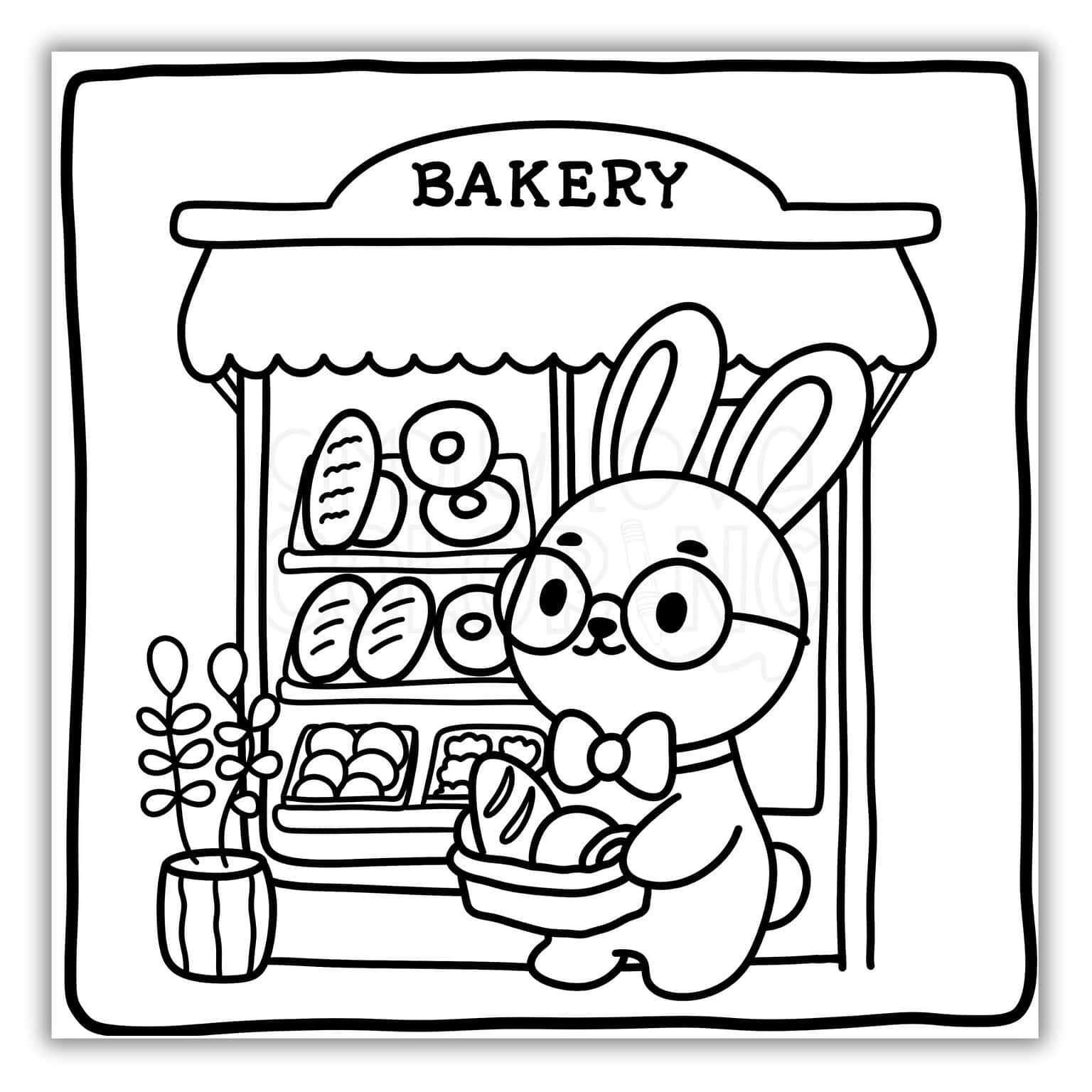 Cozy Storefront Coloring Pages (Free PDF Printables) - Simply Love Coloring