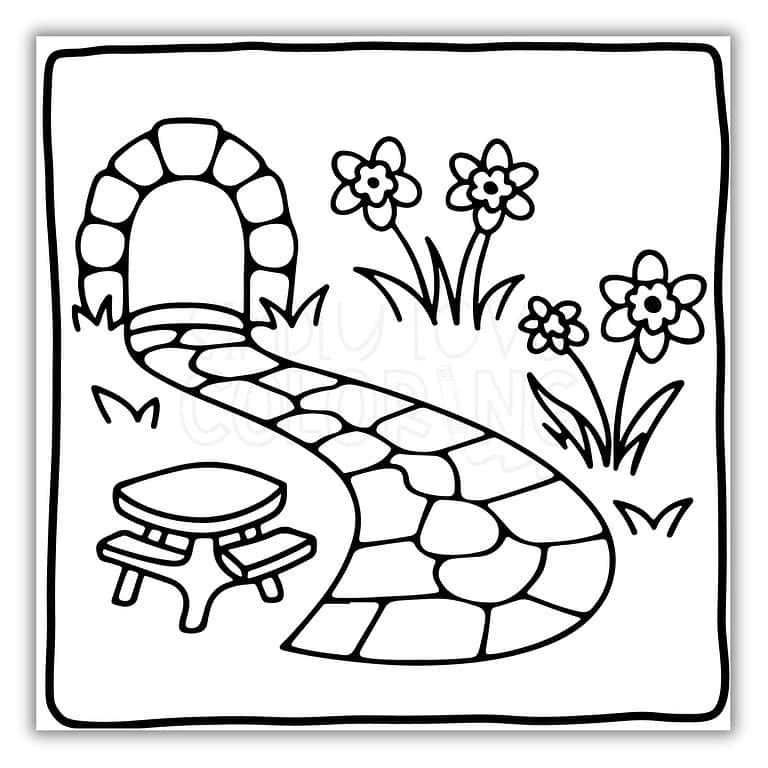 Cozy Spring Coloring Pages (Free PDF Printables) - Simply Love Coloring