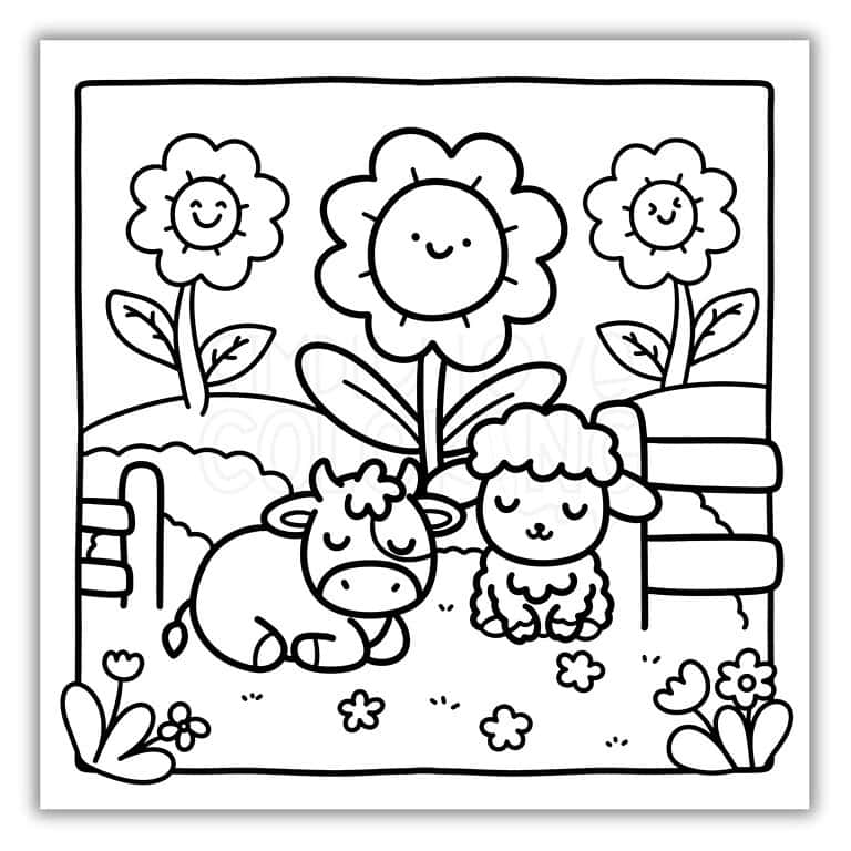 Cozy Farm Coloring Pages (Free PDF Printables) - Simply Love Coloring