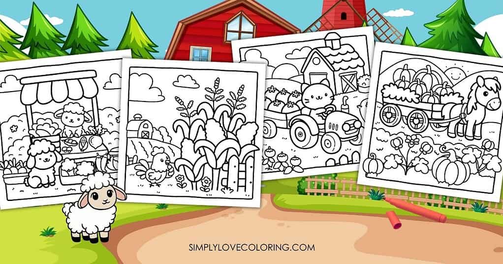 Cozy Farm Coloring Pages (Free PDF Printables) - Simply Love Coloring