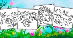 Cozy Spring Coloring Pages (Free PDF Printables) - Simply Love Coloring