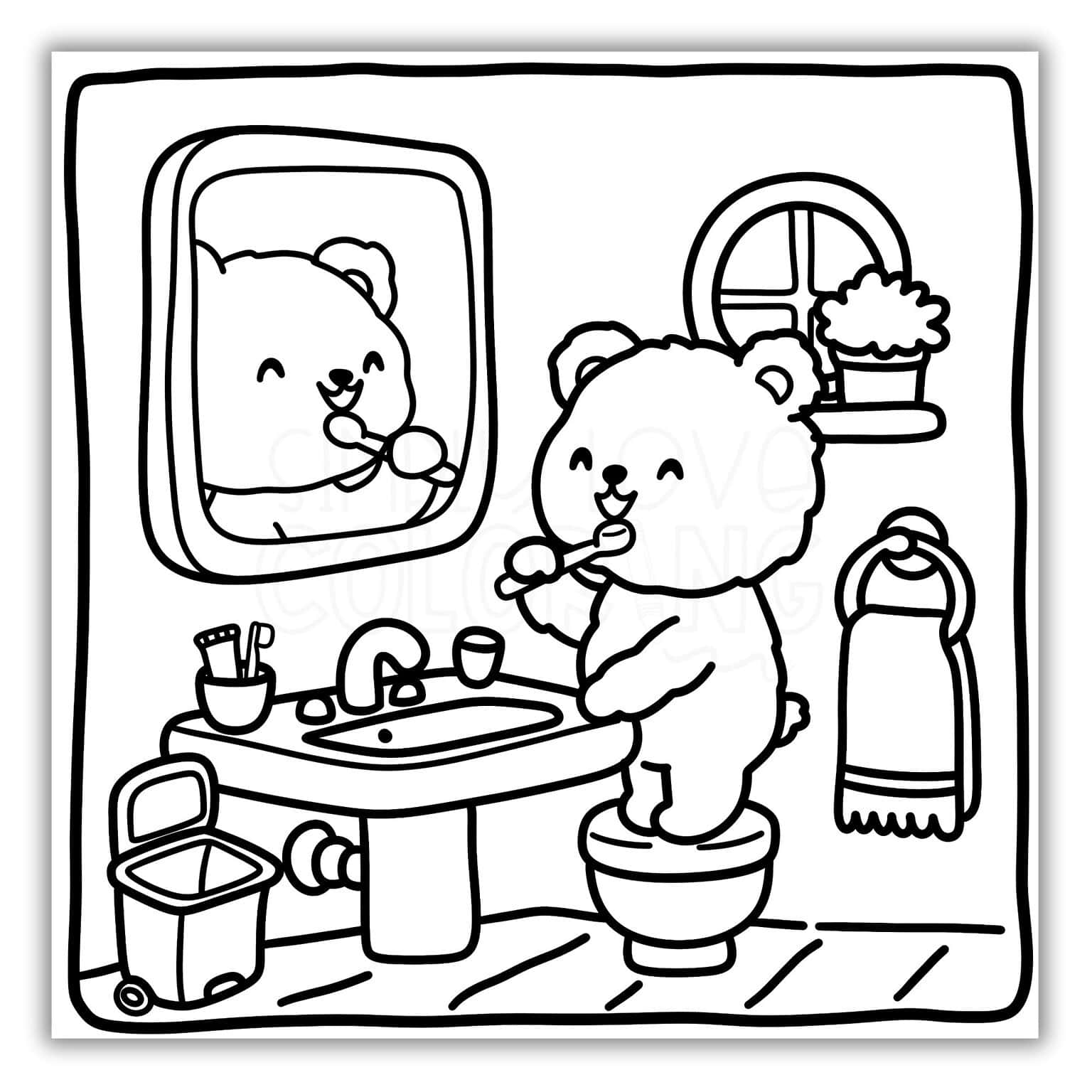 Cute Bear Coloring Pages (Free PDF Printables) - Simply Love Coloring