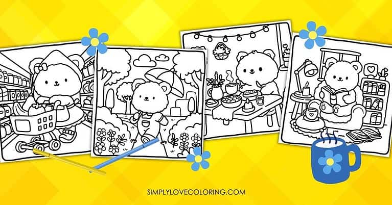 Cozy Animal Buddies Coloring Pages (Free PDF Printables) - Simply Love ...