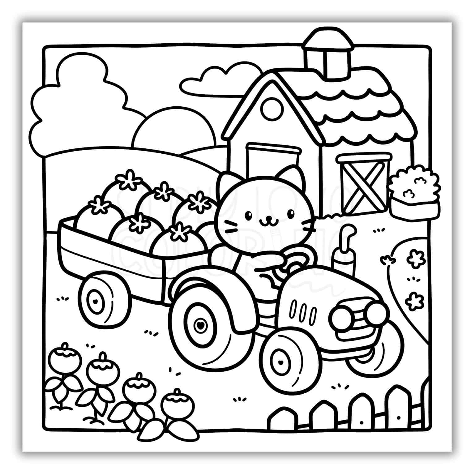 Cozy Farm Coloring Pages (Free PDF Printables) - Simply Love Coloring