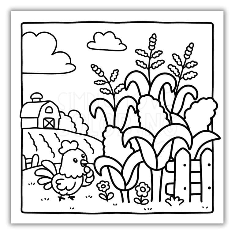 Cozy Farm Coloring Pages (Free PDF Printables) - Simply Love Coloring