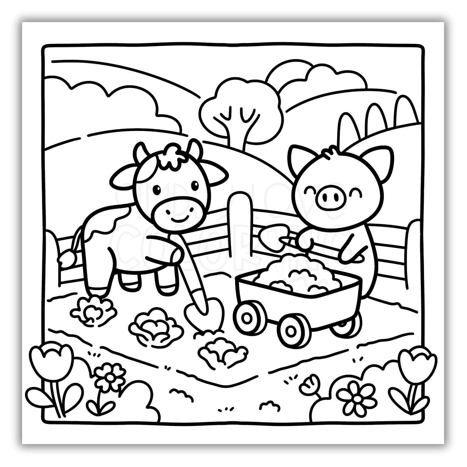 Cozy Farm Coloring Pages (Free PDF Printables) - Simply Love Coloring