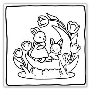 Cute Easter Bunny Coloring Pages (Free PDF Printables) - Simply Love ...