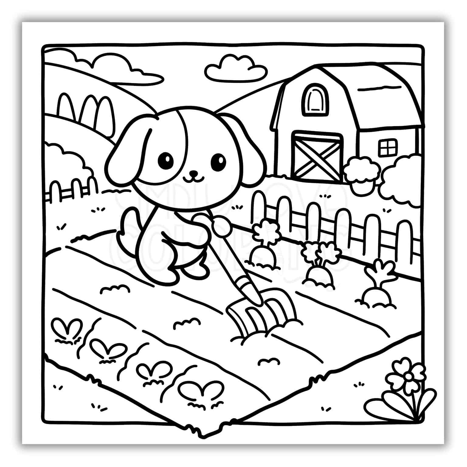 Cozy Farm Coloring Pages (Free PDF Printables) - Simply Love Coloring