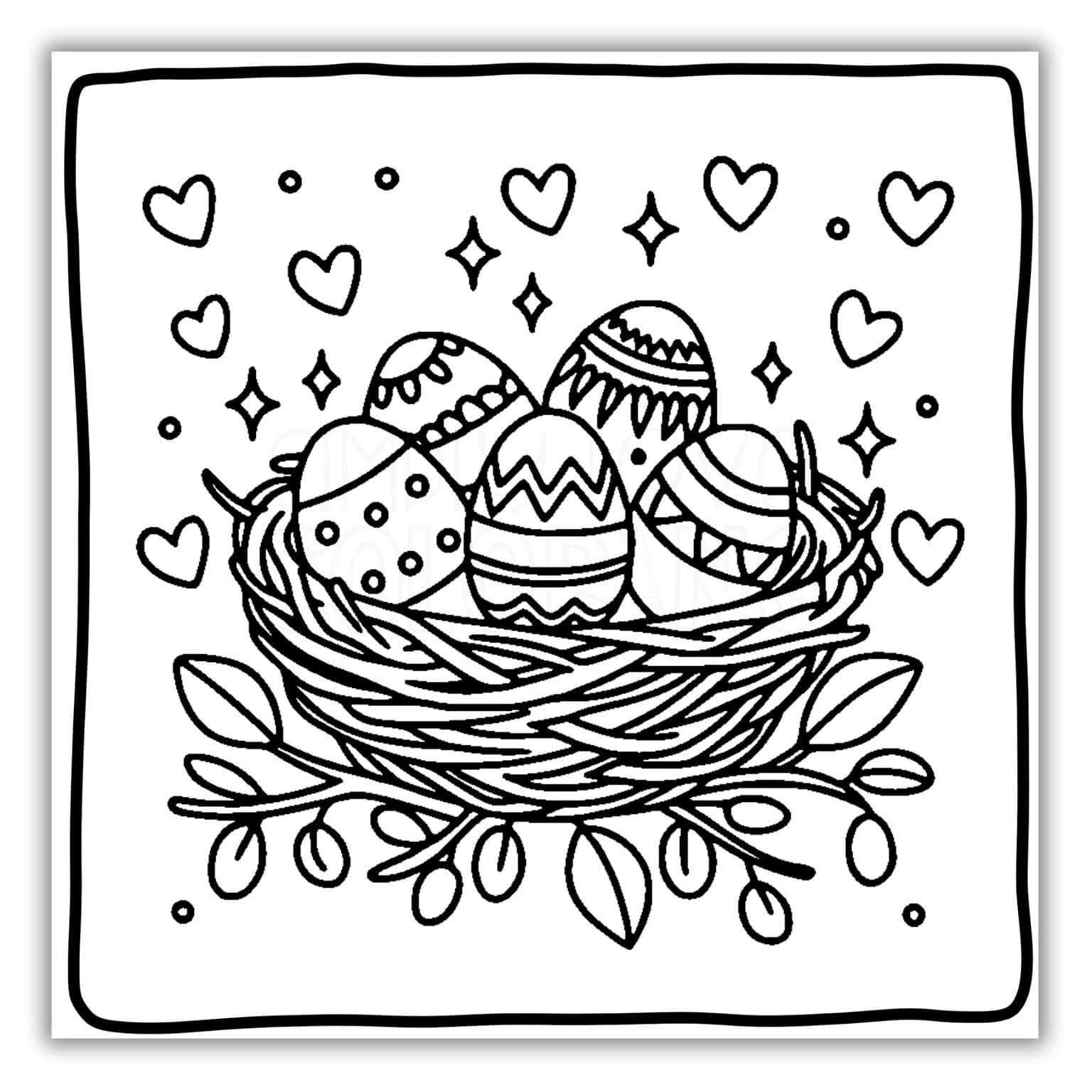 Cute Easter Egg Coloring Pages (Free PDF Printables) - Simply Love Coloring