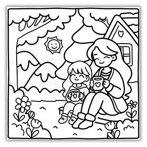 Cozy Mother's Day Coloring Pages (Free PDF Printables) - Simply Love ...
