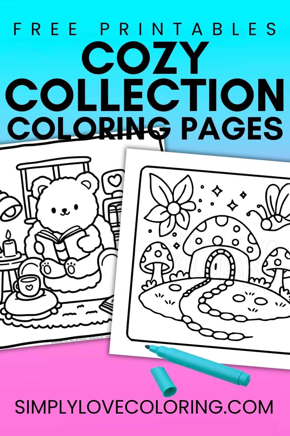 Cozy Collection Coloring Pages - Simply Love Coloring