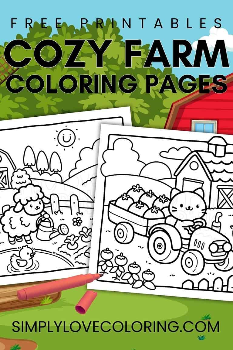 Cozy Farm Coloring Pages (Free PDF Printables) - Simply Love Coloring