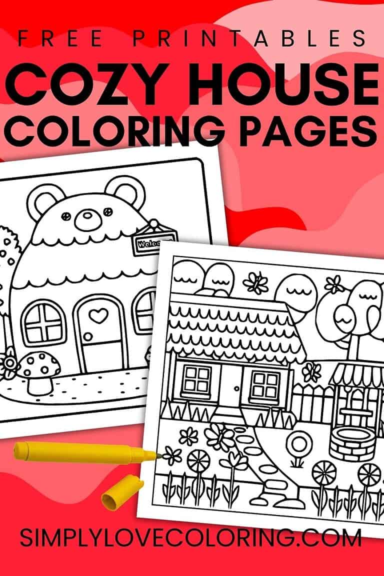 Cozy House Coloring Pages (Free PDF Printables) - Simply Love Coloring