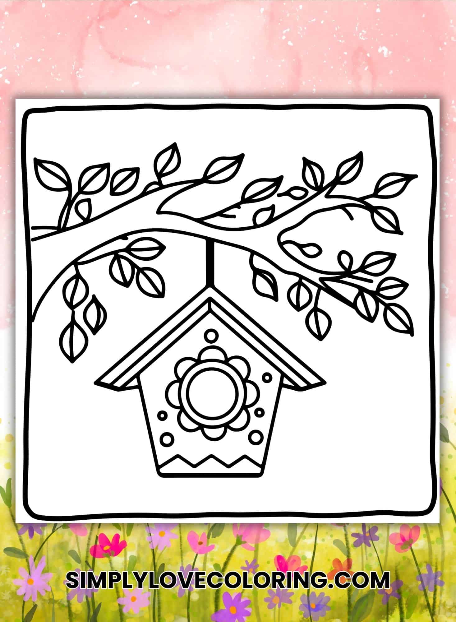 Cozy Spring Coloring Pages (Free PDF Printables) - Simply Love Coloring