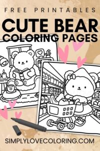 Cute Bear Coloring Pages (Free PDF Printables) - Simply Love Coloring