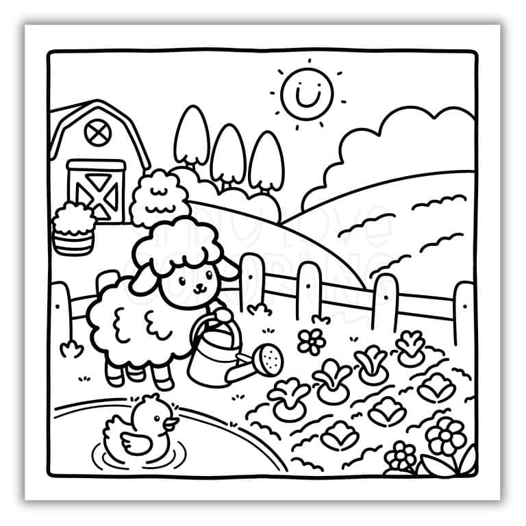Cozy Farm Coloring Pages (Free PDF Printables) - Simply Love Coloring