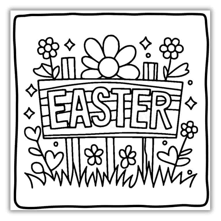 Hygge Easter Coloring Pages (Free PDF Printables) - Simply Love Coloring