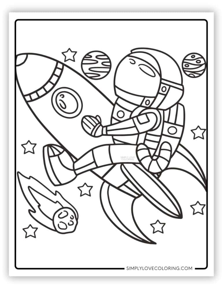Rocket Coloring Pages (Free PDF Printables) - Simply Love Coloring
