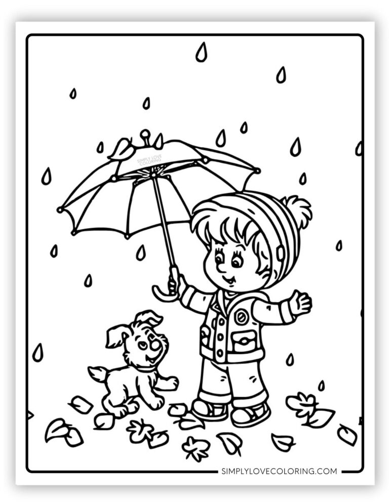 Rainy Day Coloring Pages (Free PDF Printables) - Simply Love Coloring
