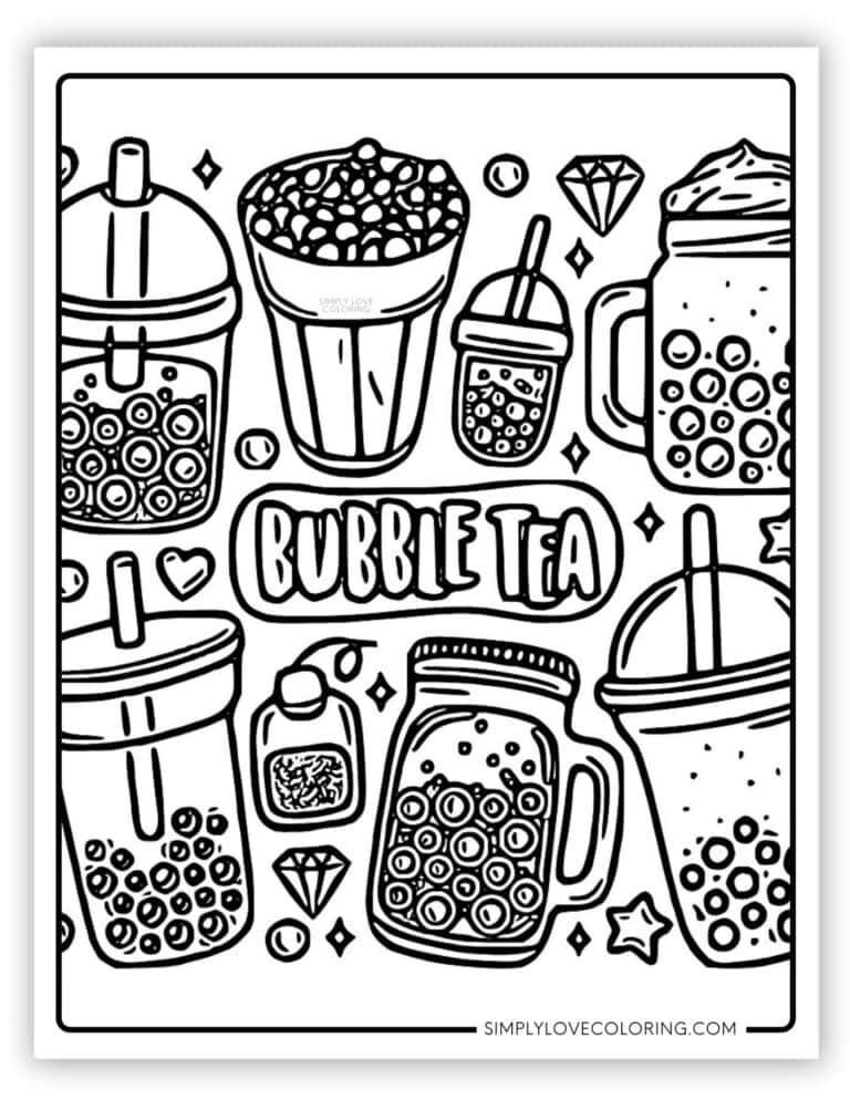 Boba Coloring Pages (Free PDF Printables) - Simply Love Coloring