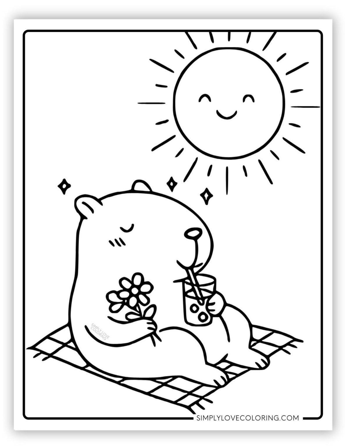 Capybara Coloring Pages (Free PDF Printables) - Simply Love Coloring