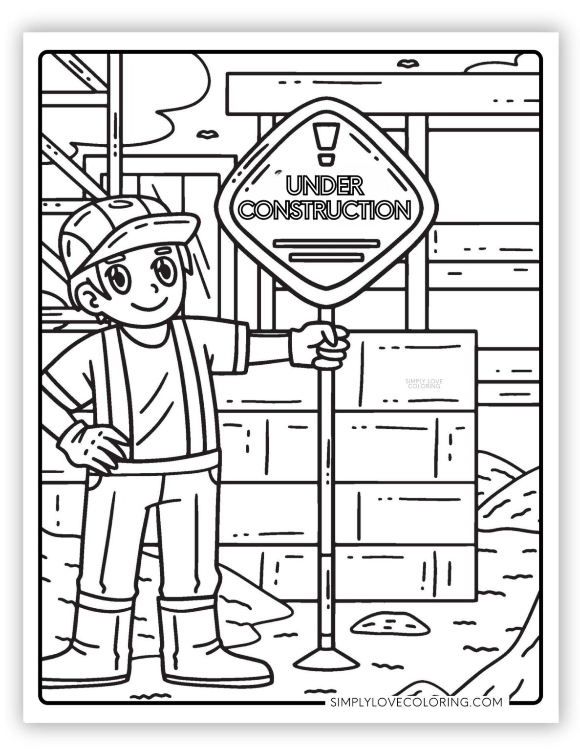 Construction Coloring Pages (Free PDF Printables) - Simply Love Coloring