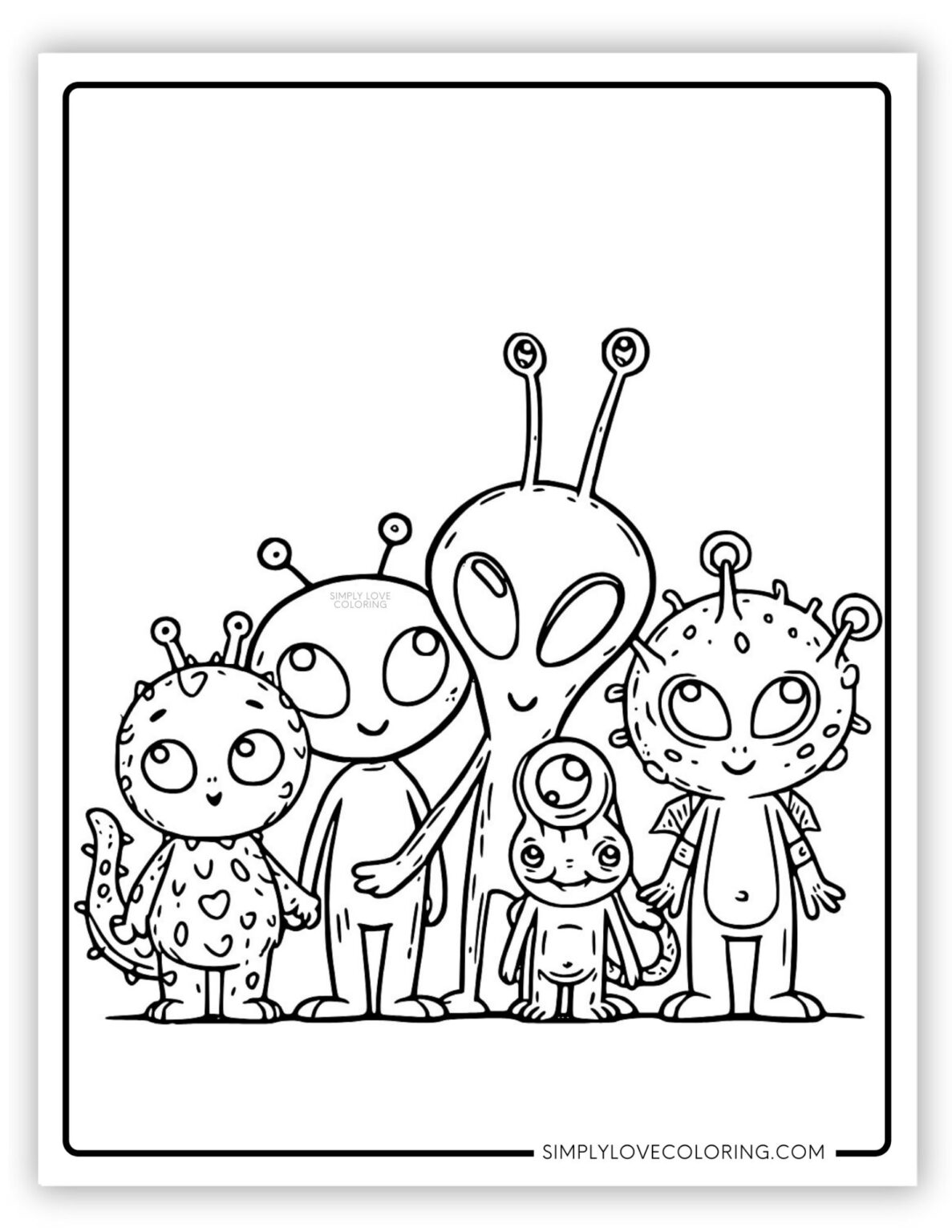 Alien Coloring Pages (Free PDF Printables) - Simply Love Coloring