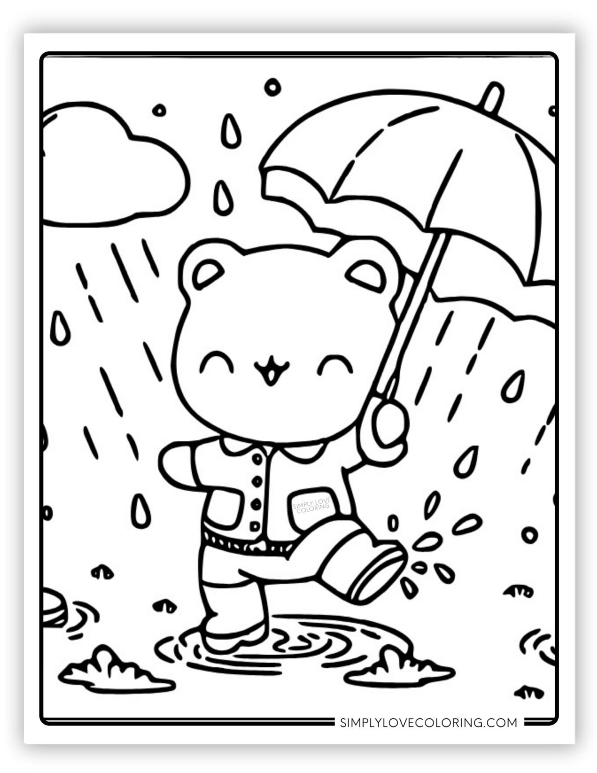 Rainy Day Coloring Pages (Free PDF Printables) - Simply Love Coloring