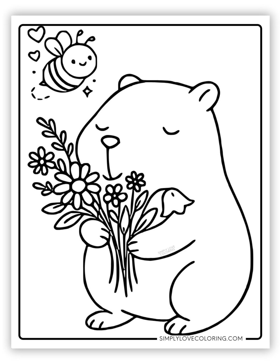 Capybara Coloring Pages (Free PDF Printables) - Simply Love Coloring