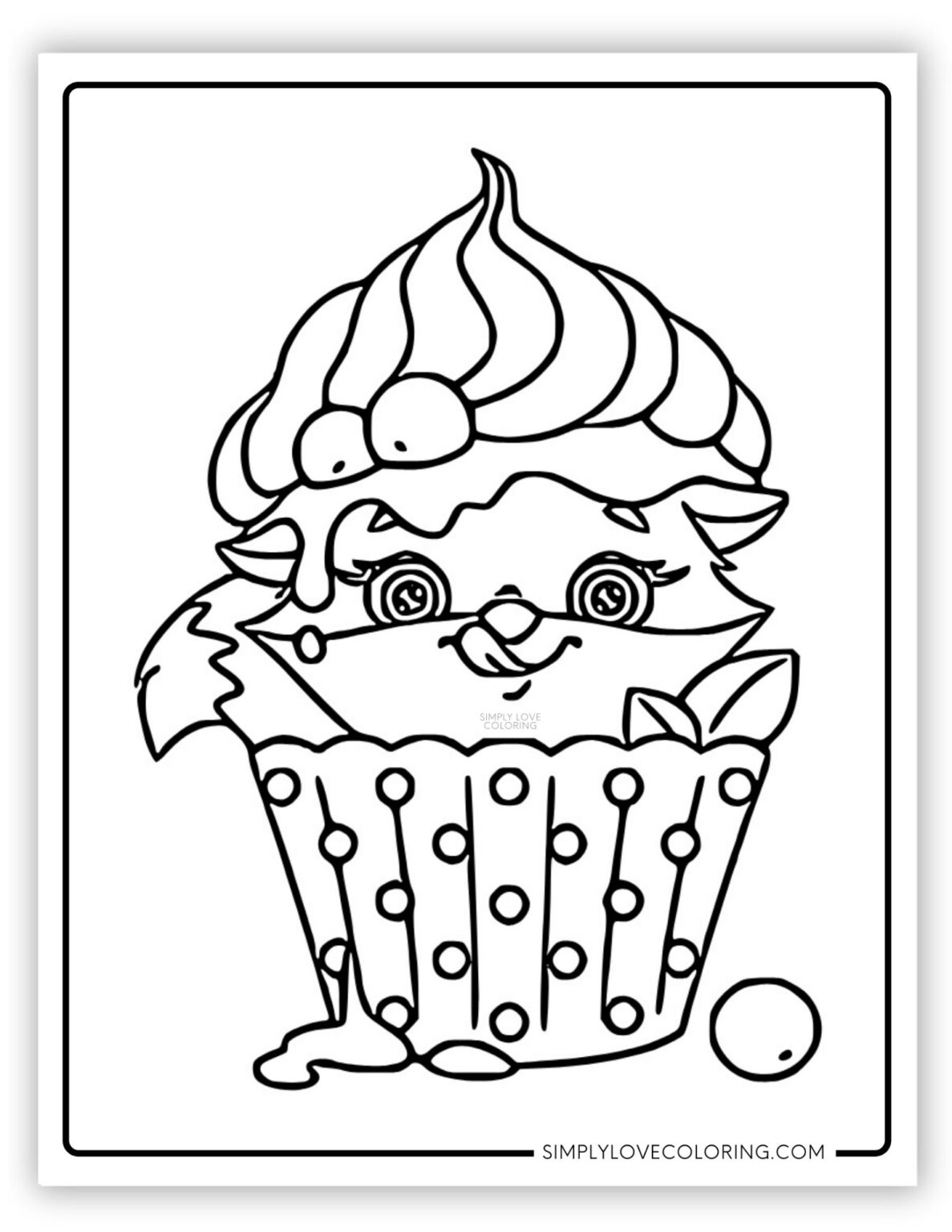Cupcake Coloring Pages (Free PDF Printables) - Simply Love Coloring