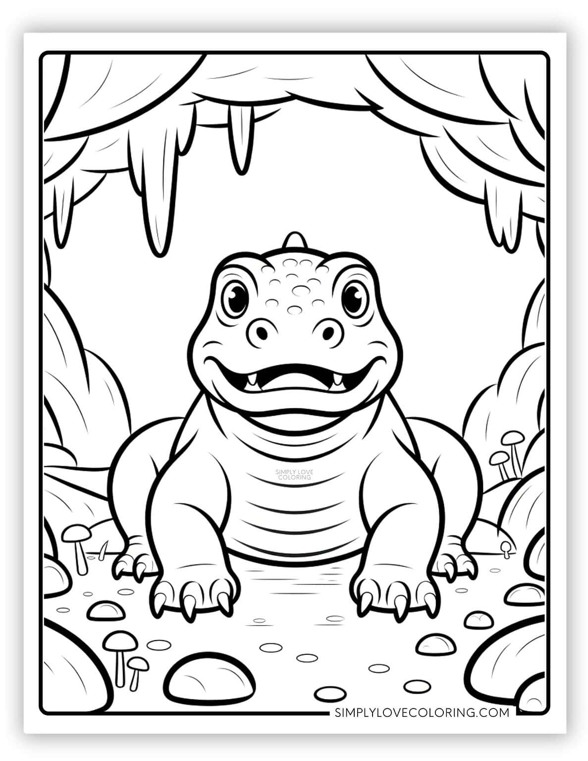 Komodo Dragon Coloring Pages (Free PDF Printables) - Simply Love Coloring