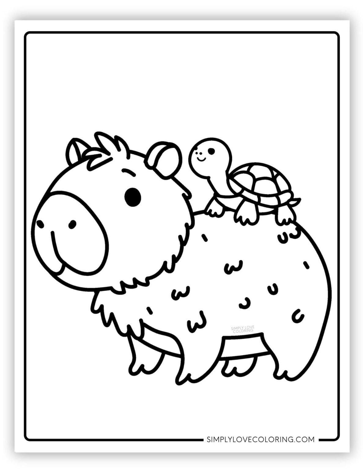 Capybara Coloring Pages (Free PDF Printables) - Simply Love Coloring