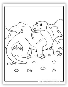 Komodo Dragon Coloring Pages (Free PDF Printables) - Simply Love Coloring
