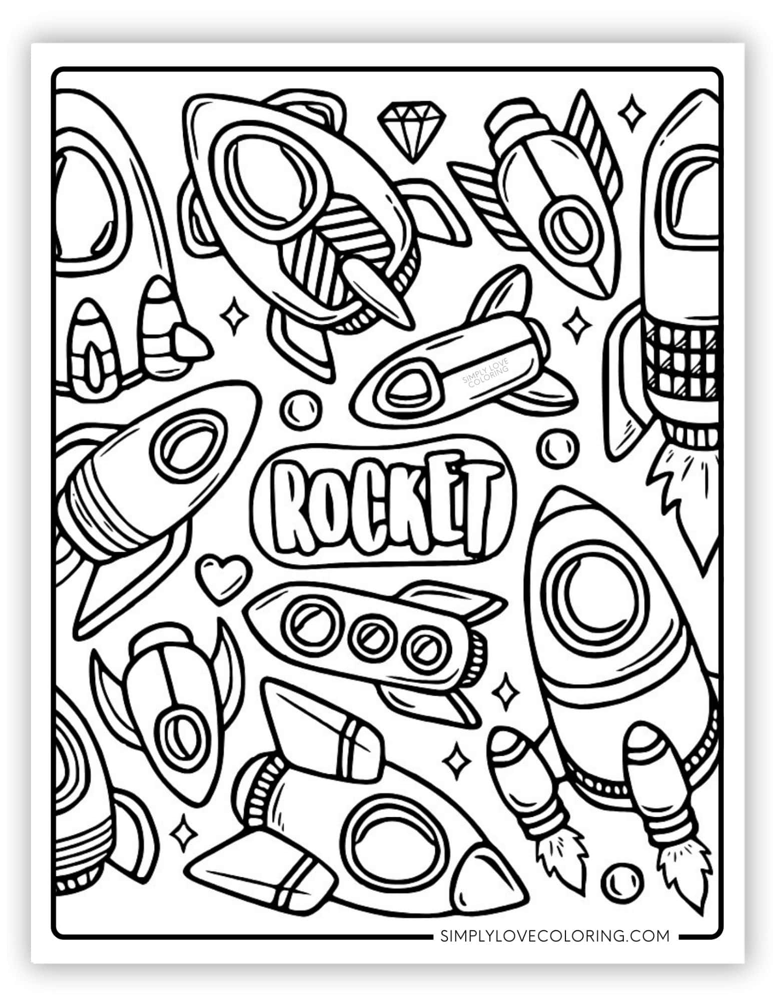 Rocket Coloring Pages (Free PDF Printables) - Simply Love Coloring