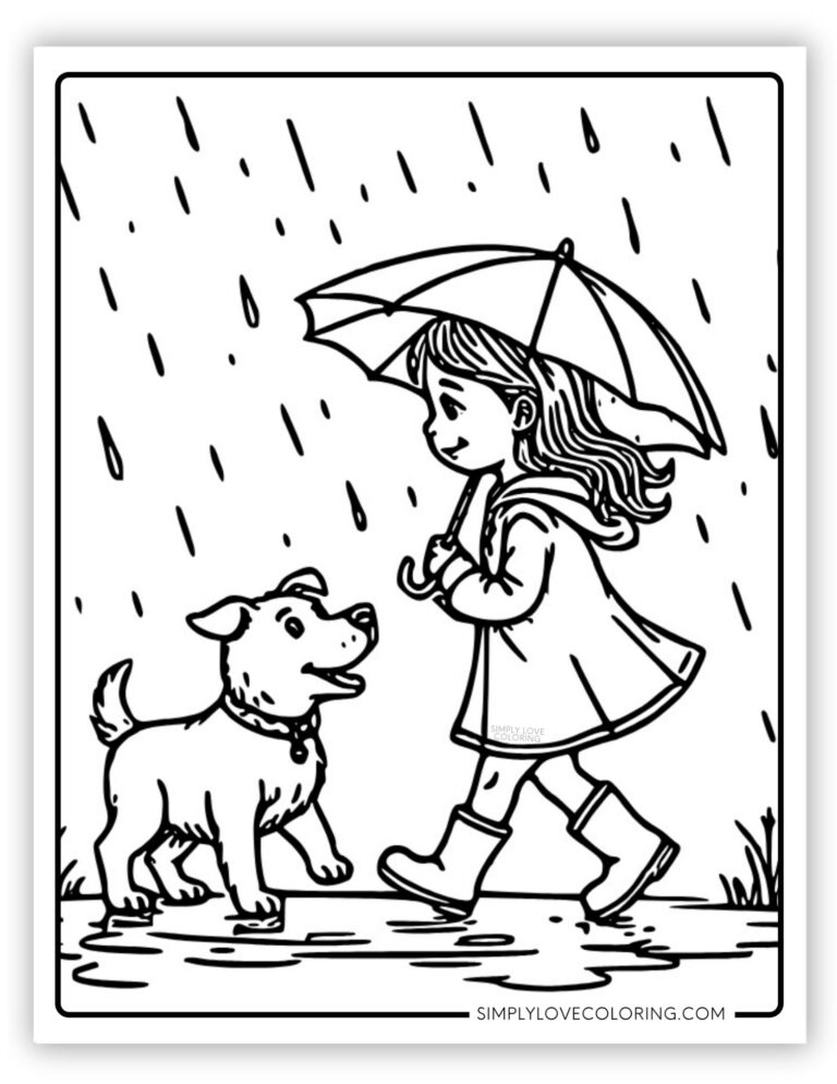 Rainy Day Coloring Pages (Free PDF Printables) - Simply Love Coloring