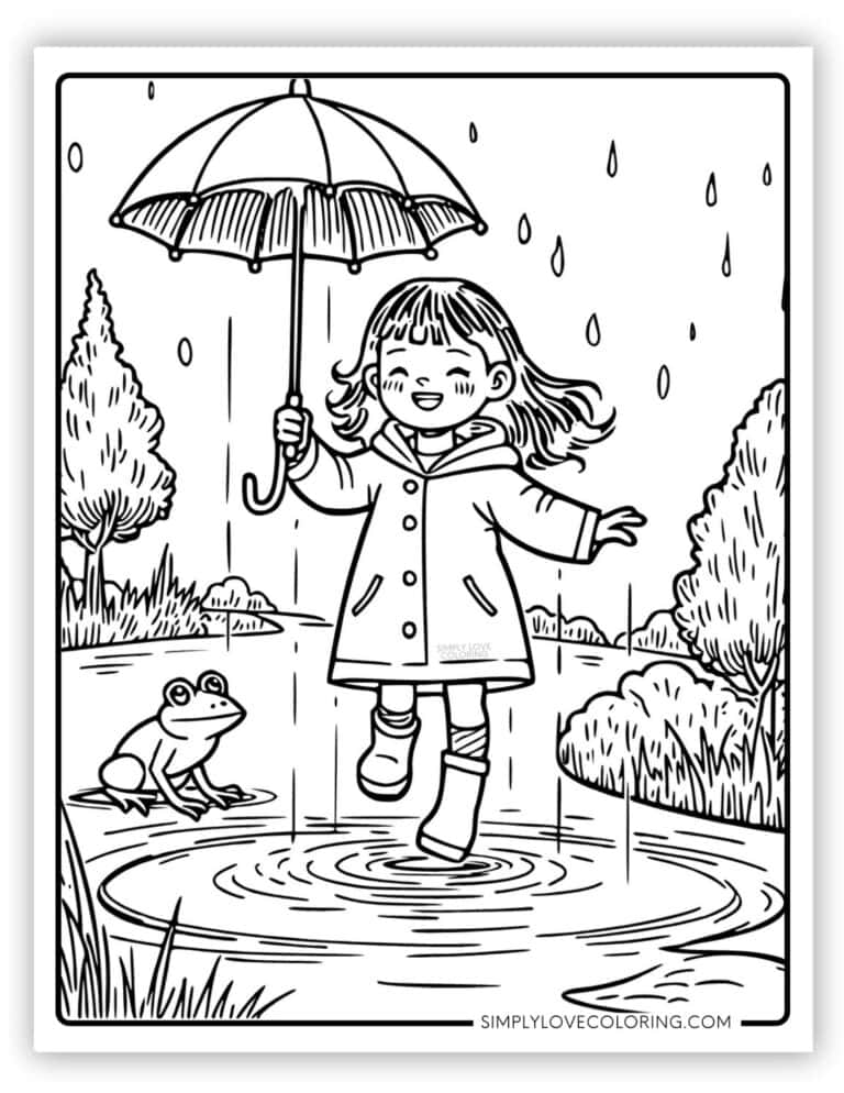 Rainy Day Coloring Pages (Free PDF Printables) - Simply Love Coloring