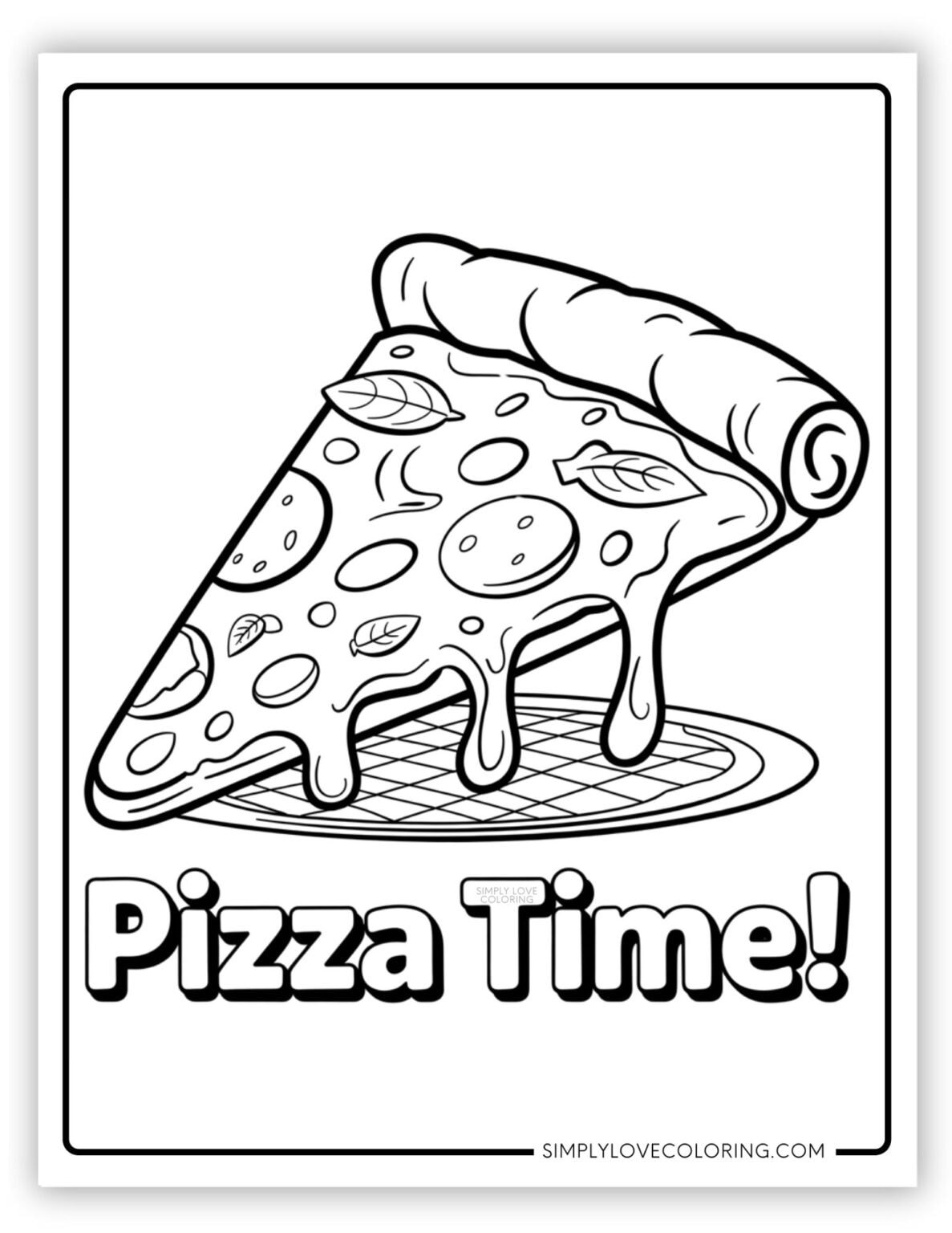 Pizza Coloring Pages (Free PDF Printables) - Simply Love Coloring