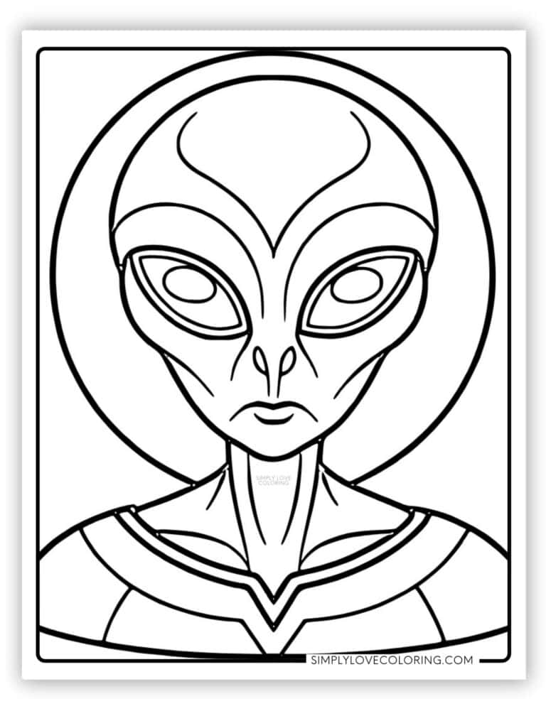 Alien Coloring Pages (Free PDF Printables) - Simply Love Coloring